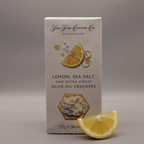 The Fine Cheese Co Lemon, Sea Salt Crackers 125g